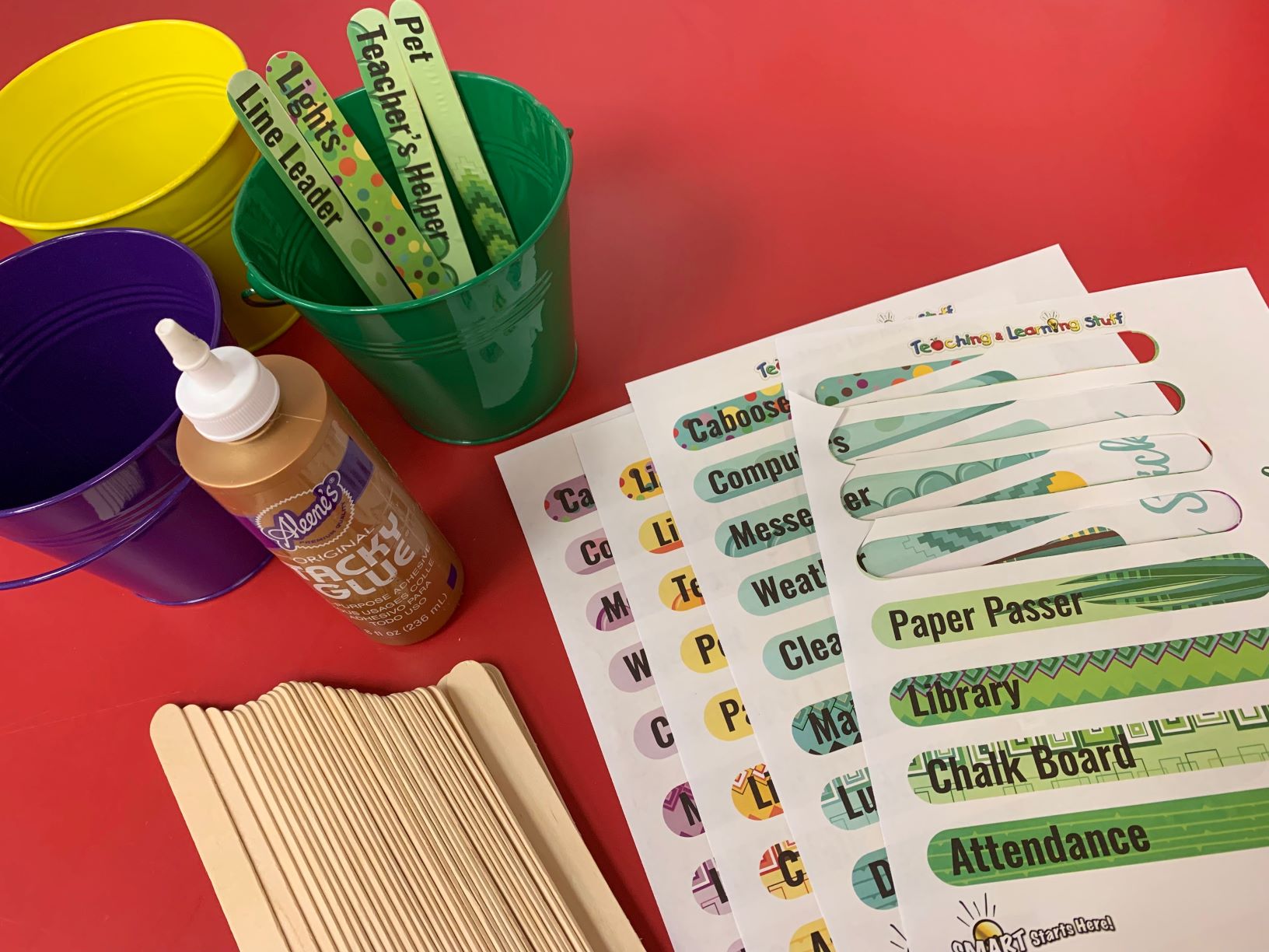 Classroom Jobs for Jumbo Craft Sticks : Teaching & Learning Stuff